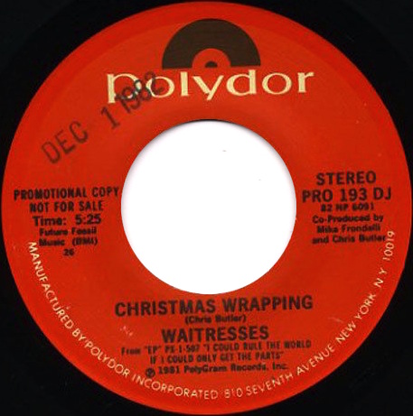 Christmas Wrapping by The Waitresses (Single; Polydor; PRO 193 DJ ...