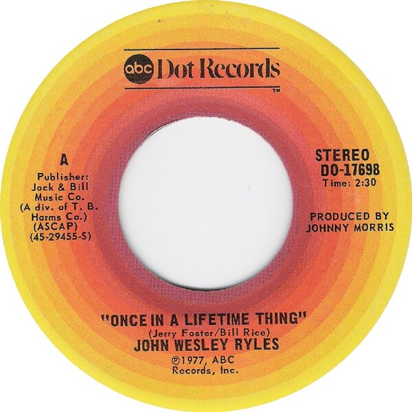 Once in a Lifetime Thing / Wild Rose of Virginia by John Wesley Ryles ...