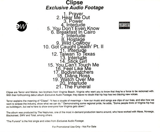Exclusive Audio Footage by Clipse (Album, Gangsta Rap): Reviews ...