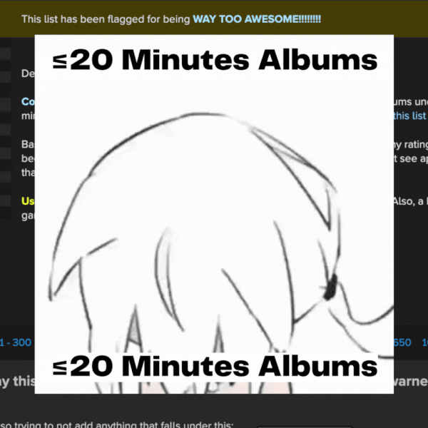 ≤20 Minutes Albums (20:00 Minutes or Less Albums) - Rate Your Music