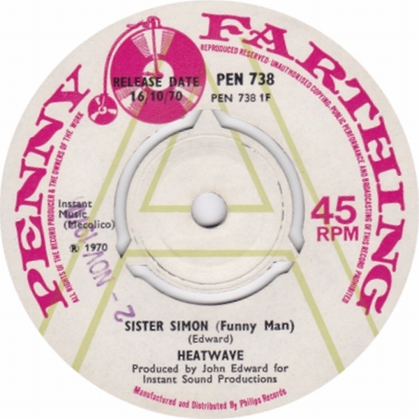 Sister Simon (Funny Man) / Rastus Ravel (Is a Mean Old Man) by Heatwave ...