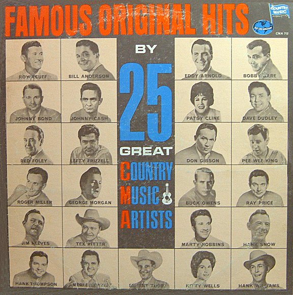 Famous Original Hits by 25 Great Country Music Artists by Various ...