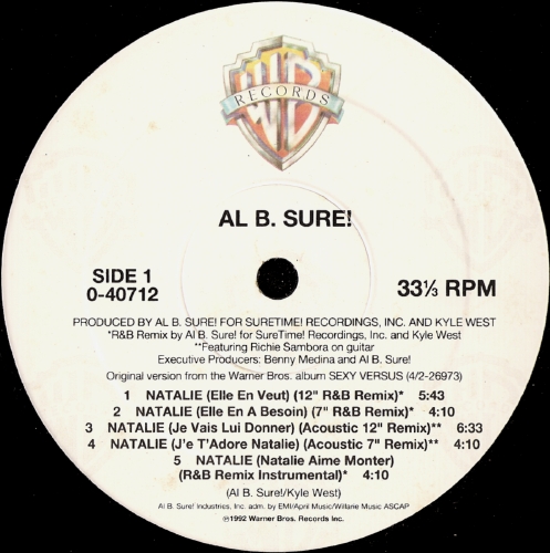 Natalie by Al B. Sure! (Single): Reviews, Ratings, Credits, Song list ...