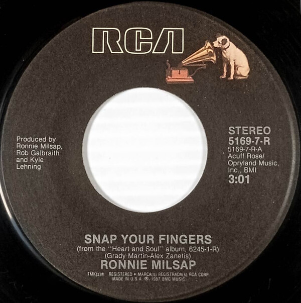 Snap Your Fingers / This Time Last Year by Ronnie Milsap (Single; RCA; 5169-7-R): Reviews ...