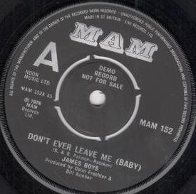 Don't Ever Leave Me (Baby) / Give Your Love a Chance by The James Boys ...