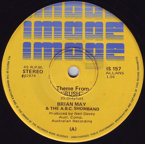 Theme From "Rush" / Theme From "Seven Little Australians" by Brian May ...