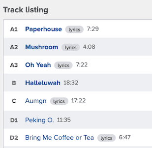 Standards for track listings - Rate Your Music