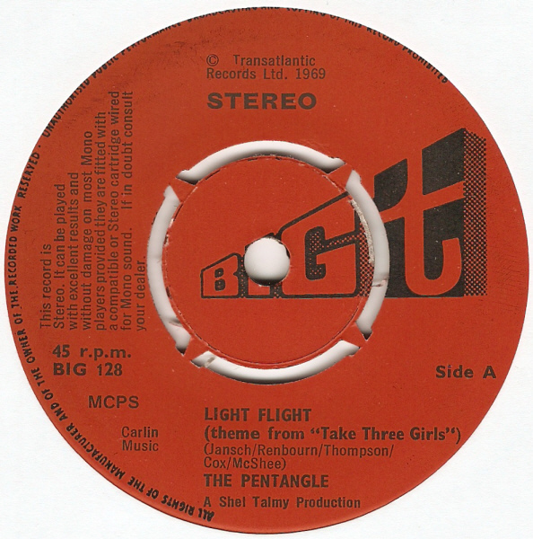 Light Flight (Theme From "Take Three Girls") / Cold Mountain by The Pentangle (Single, Folk ...