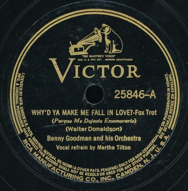 Why'd Ya Make Me Fall in Love? / It's the Dreamer in Me by Benny ...