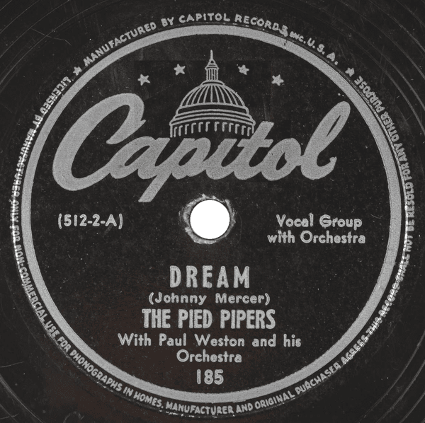 Dream / Tabby the Cat by The Pied Pipers (Single, Vocal Jazz): Reviews ...