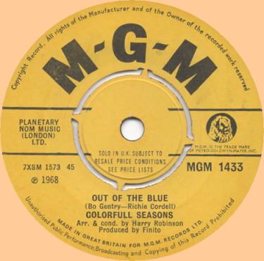 Out of the Blue / It's Gonna Break My Back by Colorfull Seasons (Single ...