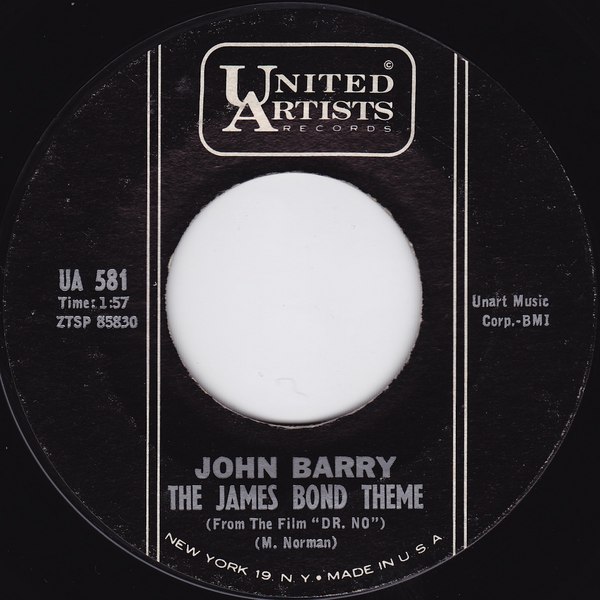 The James Bond Theme / March of the Mandarins by The John Barry Seven ...