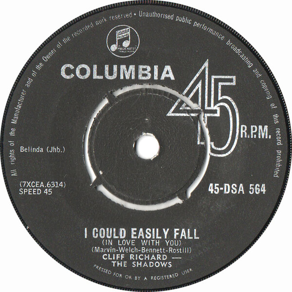 I Could Easily Fall (In Love With You) / On the Beach by Cliff Richard ...