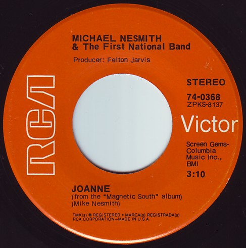 Joanne / One Rose by Michael Nesmith & The First National Band (Single, Country Pop): Reviews ...