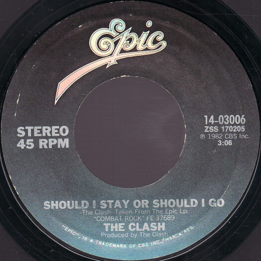 Should I Stay or Should I Go / Inoculated City by The Clash (Single, New Wave): Reviews, Ratings ...