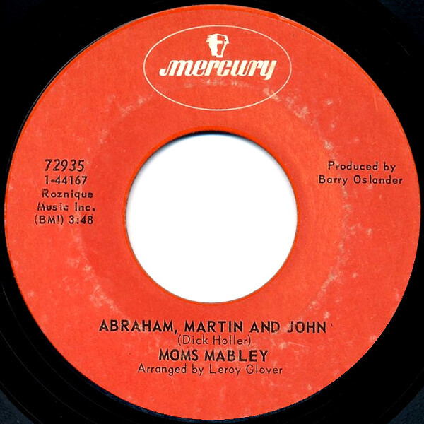 Abraham, Martin and John / Sunny by Moms Mabley (Single): Reviews ...