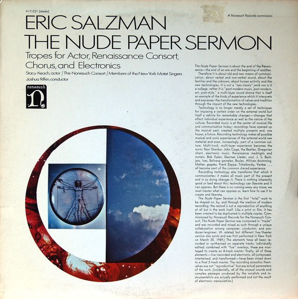 The Nude Paper Sermon by The Nonesuch Consort / Joshua Rifkin / Stacy ...