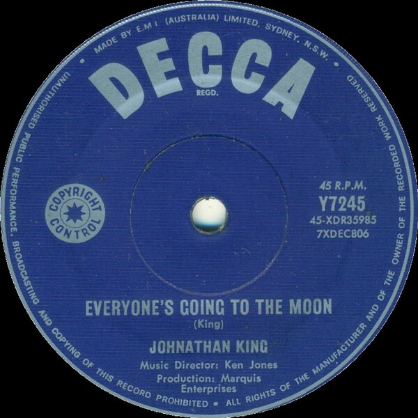 Everyone's Going to the Moon / Summer's Coming by Jonathan King (Single; Decca; Y7245): Reviews ...
