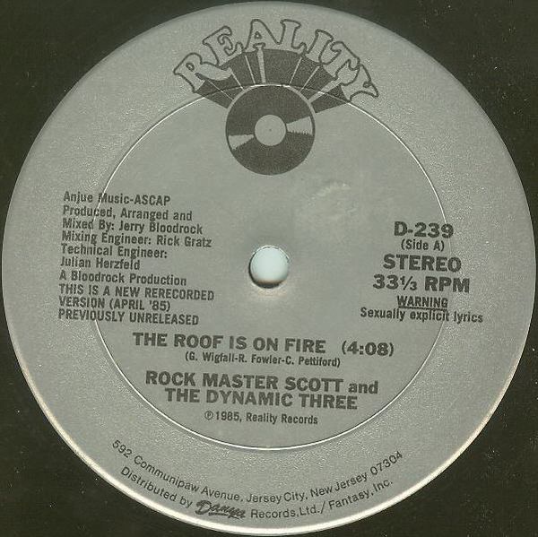 The Roof Is on Fire by Rock Master Scott and The Dynamic Three (Single ...