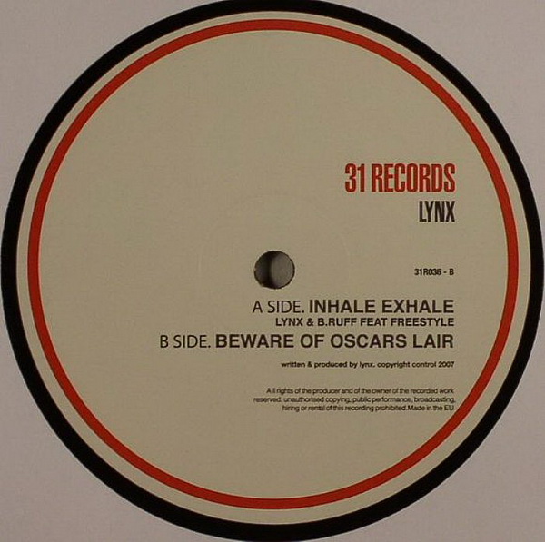 Inhale Exhale / Beware of Oscars Lair by Lynx (Single; 31; 31R036 ...