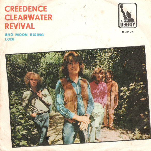 Bad Moon Rising / Lodi by Creedence Clearwater Revival (Single; Liberty; N-55-2): Reviews ...