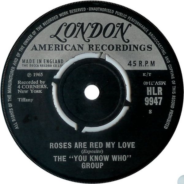 Roses Are Red (My Love) / Playboy by The "You Know Who" Group (Single ...