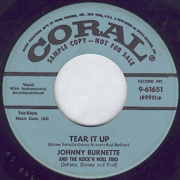 Tear It Up / You're Undecided by Johnny Burnette and the Rock ‘n Roll ...