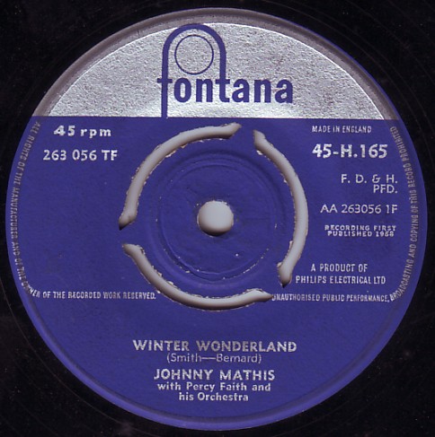 Winter Wonderland / Sleigh Ride by Johnny Mathis (Single, Christmas ...