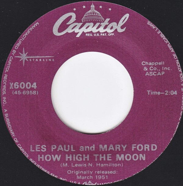 How High the Moon / Vaya con Dios by Les Paul and Mary Ford (Single ...