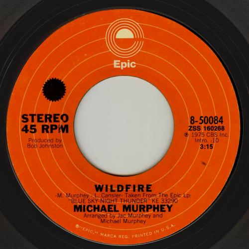 Wildfire / Night Thunder by Michael Murphey (Single, Soft Rock ...