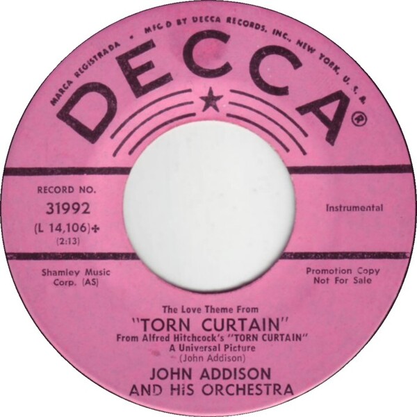 The Love Theme From "Torn Curtain" by John Addison and His Orchestra ...