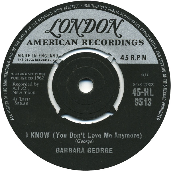 I Know (You Don't Love Me Anymore) / Love (Is Just a Chance You Take ...