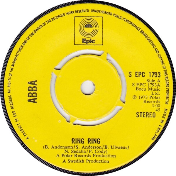 Ring Ring / Rock 'n' Roll Band by Björn & Benny, Agnetha & Anni-Frid (Single; Epic; S EPC 1793 ...