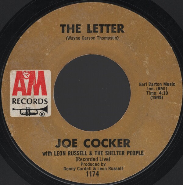 The Letter / Space Captain by Joe Cocker (Single; A& 1174): Reviews ...