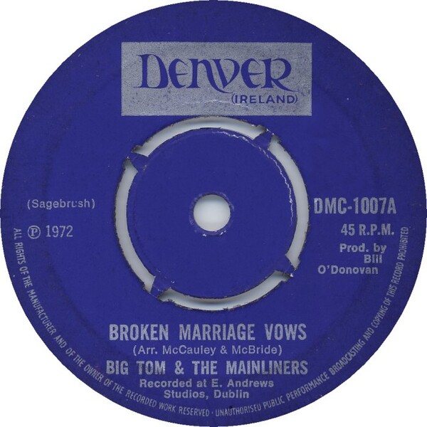 Broken Marriage Vows / Tears in My Eyes / Old Country Church by Big Tom ...