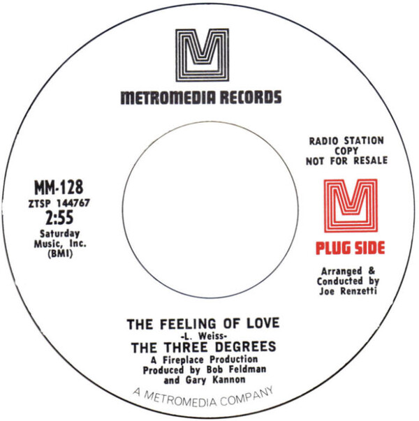 Feeling of Love / Warm Weather Music by The Three Degrees (Single ...