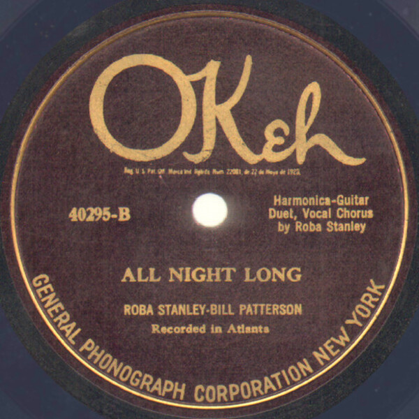 All Night Long / Railroad Bill by Roba Stanley-Bill Patterson (Single ...