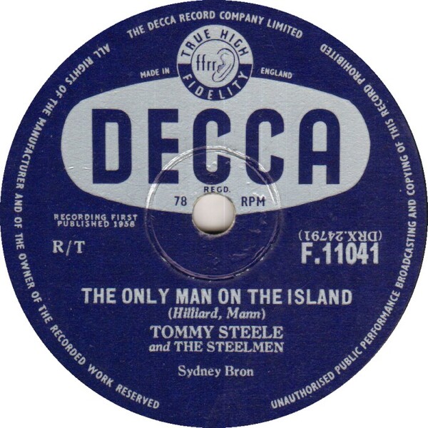 The Only Man on the Island / I Puts the Lightie On by Tommy Steele and ...
