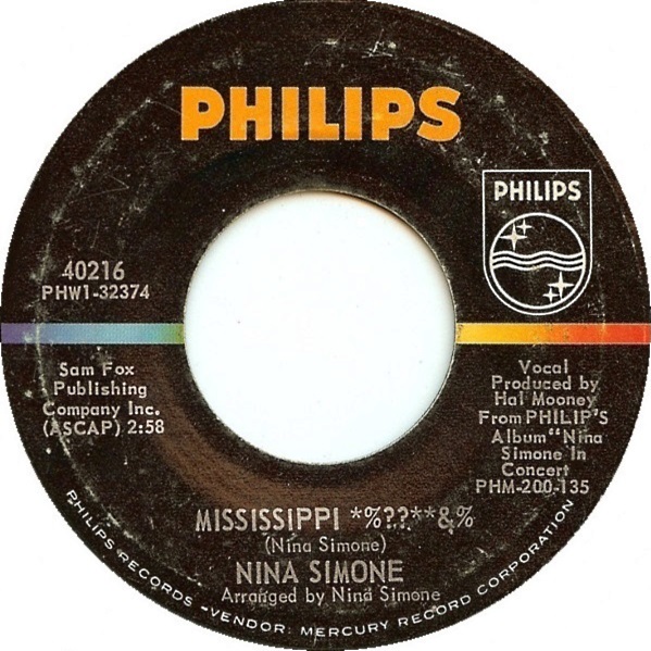Mississippi *%??**&% [Mississippi Goddam] / Sea Lion Woman by Nina ...