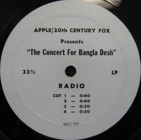 "The Concert for Bangla Desh" Radio Spots by George Harrison ...