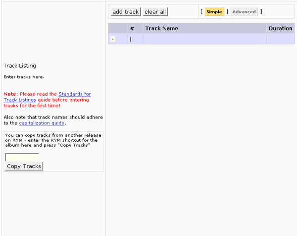 Track listings - Rate Your Music