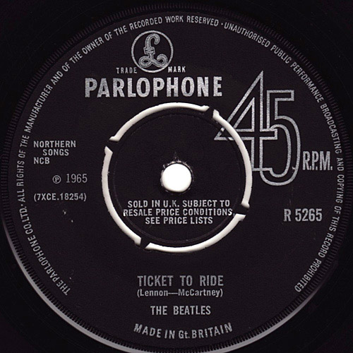 Reviews of Ticket to Ride / Yes It Is by The Beatles (Single ...