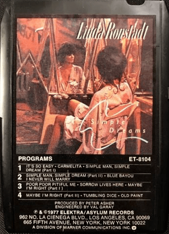 Simple Dreams by Linda Ronstadt (Album; Asylum; ET-8104): Reviews ...