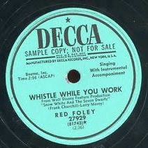 Whistle While You Work / Who's Afraid of the Big Bad Wolf by Red Foley ...