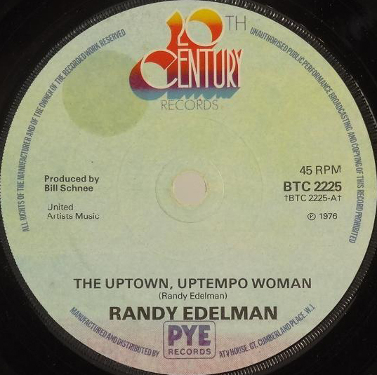 The Uptown, Uptempo Woman / Farewell Fairbanks by Randy Edelman (Single ...