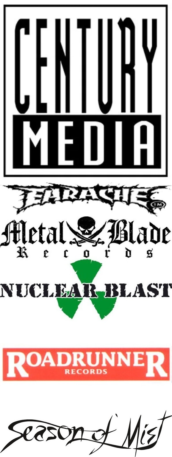 Century Media Records, Earache, Metal Blade Records, Nuclear Blast ...