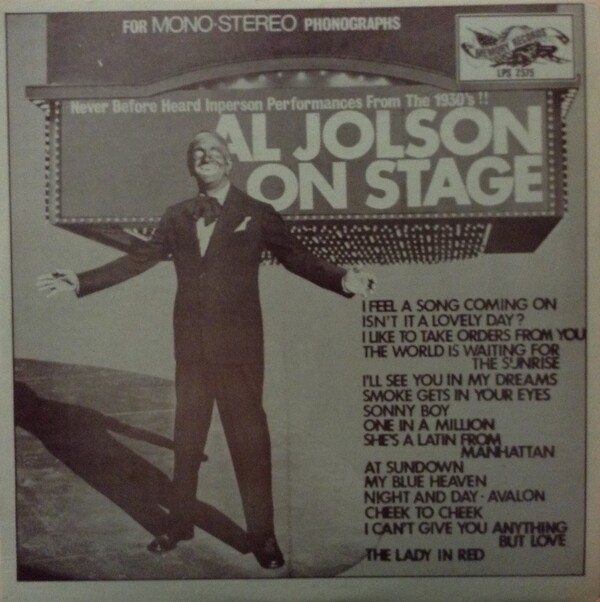 On Stage by Al Jolson (Album, Minstrelsy): Reviews, Ratings, Credits ...