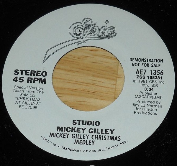 Mickey Gilley Christmas Medley by Mickey Gilley (Single; Epic; AE7 1356 ...