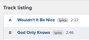 Standards for track listings - Rate Your Music