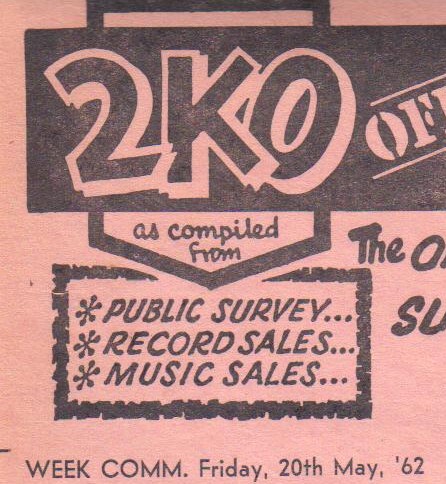 2KO Official Top 40 - 20 May 1962 - Newcastle NSW Australia - Rate Your ...